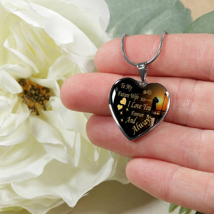 Romantic NECKLACE Engagement Gift Engagement Necklace Romantic Hear SmallWonderGifts